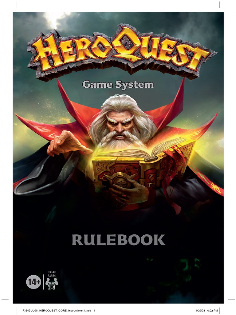 F3649 - en Us - Heroquest Game Instructions Rulebook | PDF