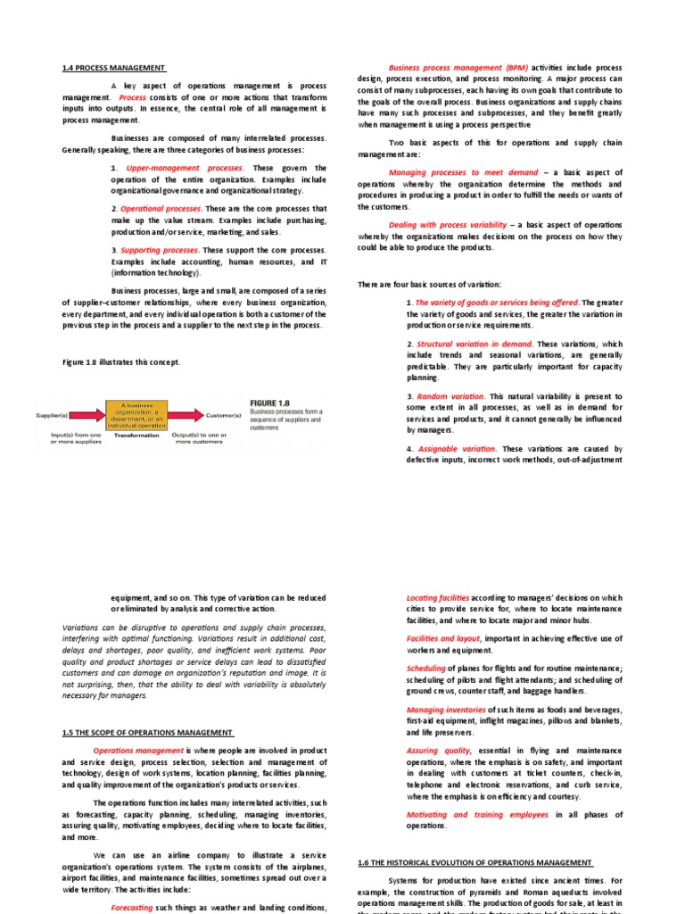 Week 2 Module 1 Pdf Operations Management Business Process
