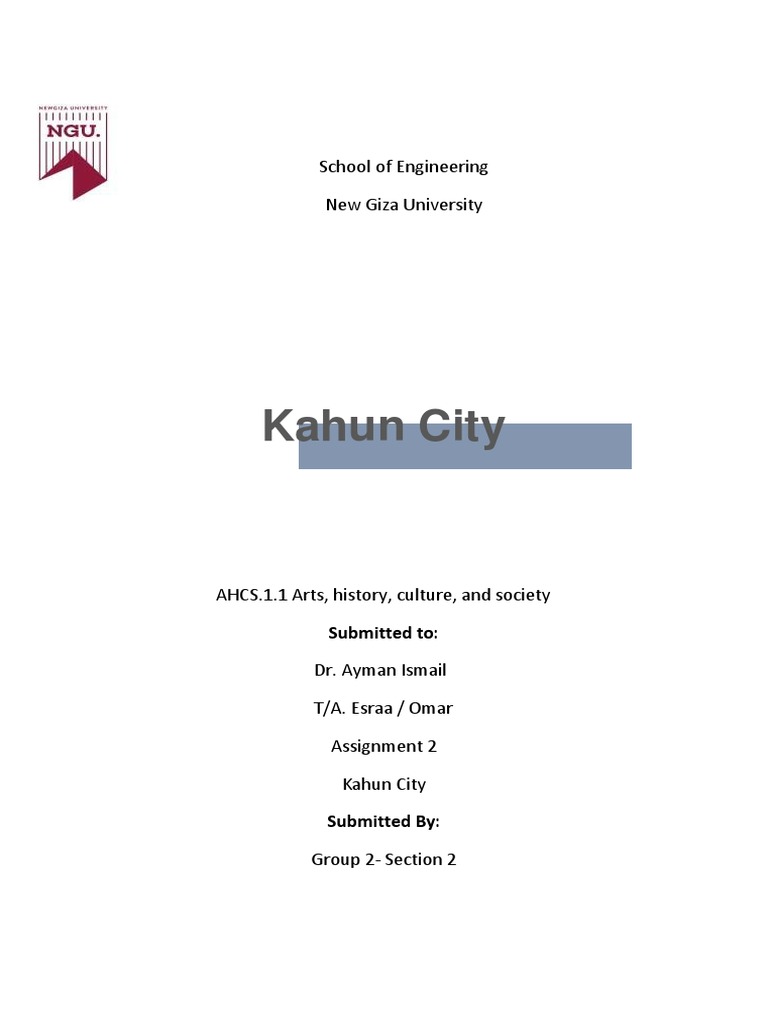 Kahun City Final | PDF
