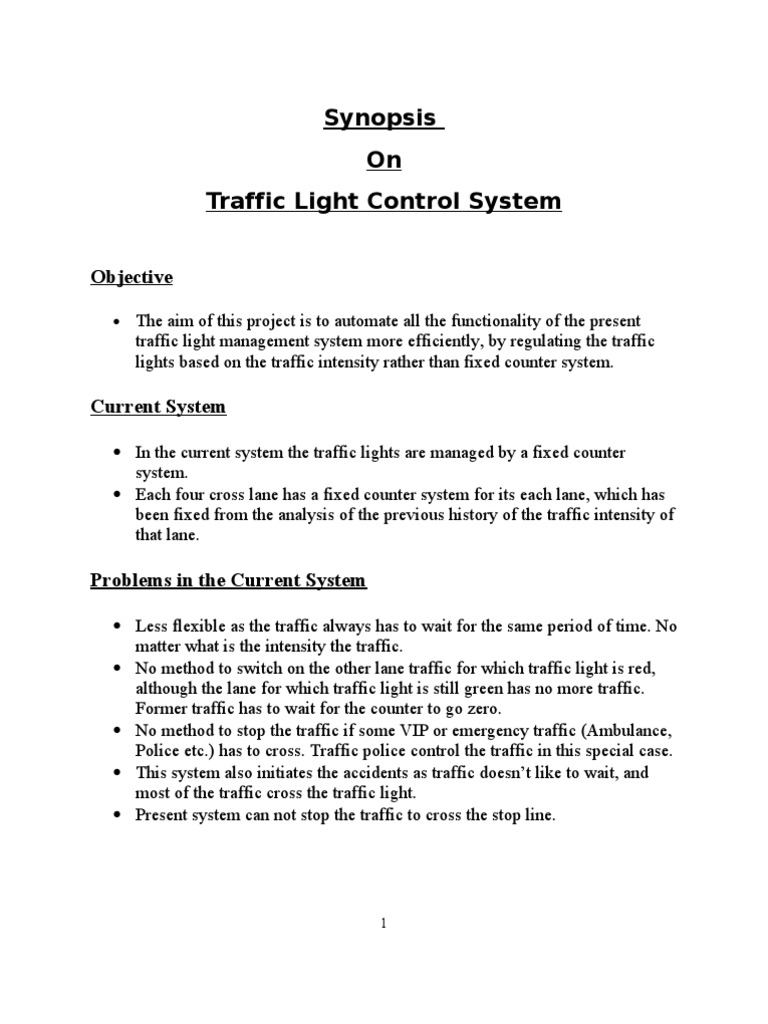 Smart Traffic Light Control System | PDF | Traffic | Traffic Light