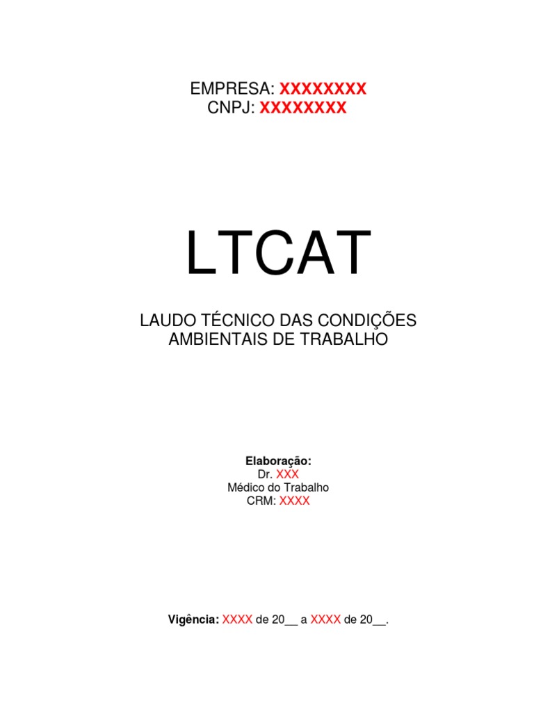 Modelo LTCAT Acre | PDF | Natureza | Business