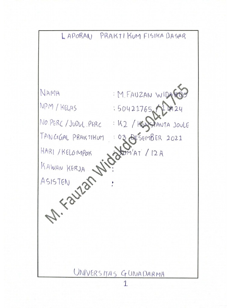 Modul K2 Konstanta Joule | PDF