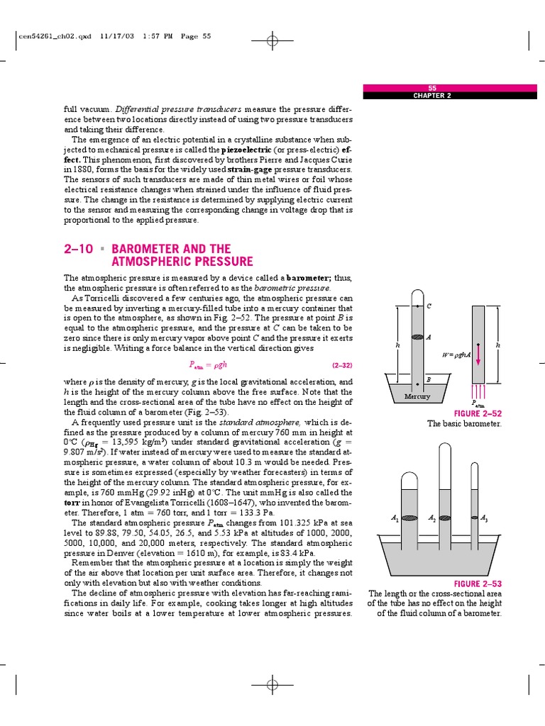 Atmospheric Pressure and Barometer Basics | PDF | Atmospheric Pressure ...