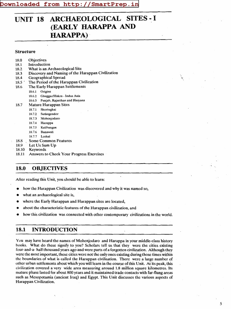 Major Harappan Archaeological Sites | PDF | Archaeology