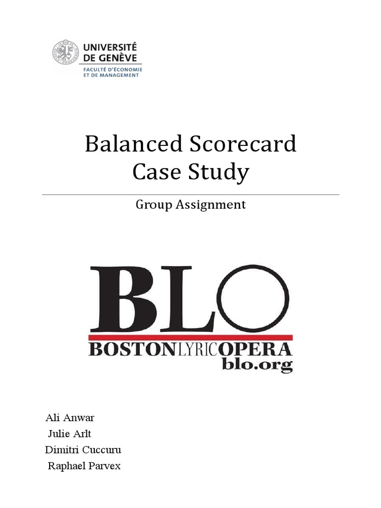 Balanced Scorecard Case Study: Group Assignment | PDF | Strategic ...