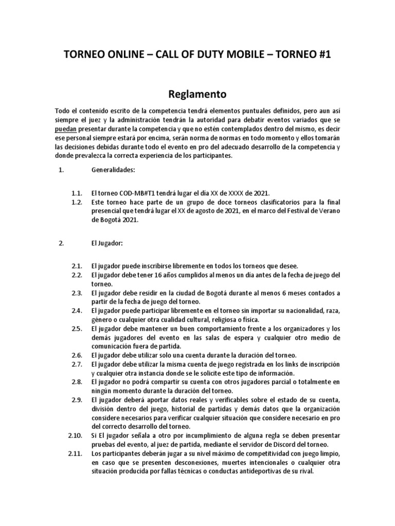 Reglamento Cod1 | PDF | Servidor (Computación) | Informática