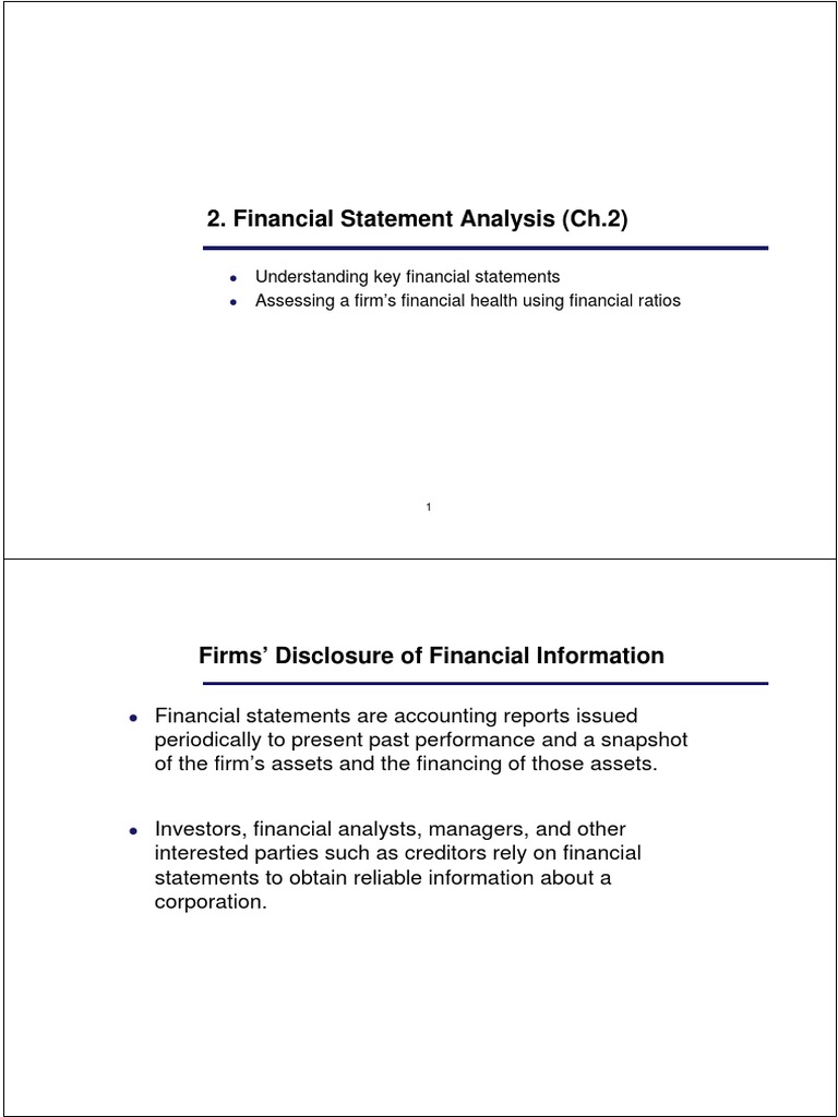 Financial Statement Analysis Overview | PDF | Book Value | Financial ...