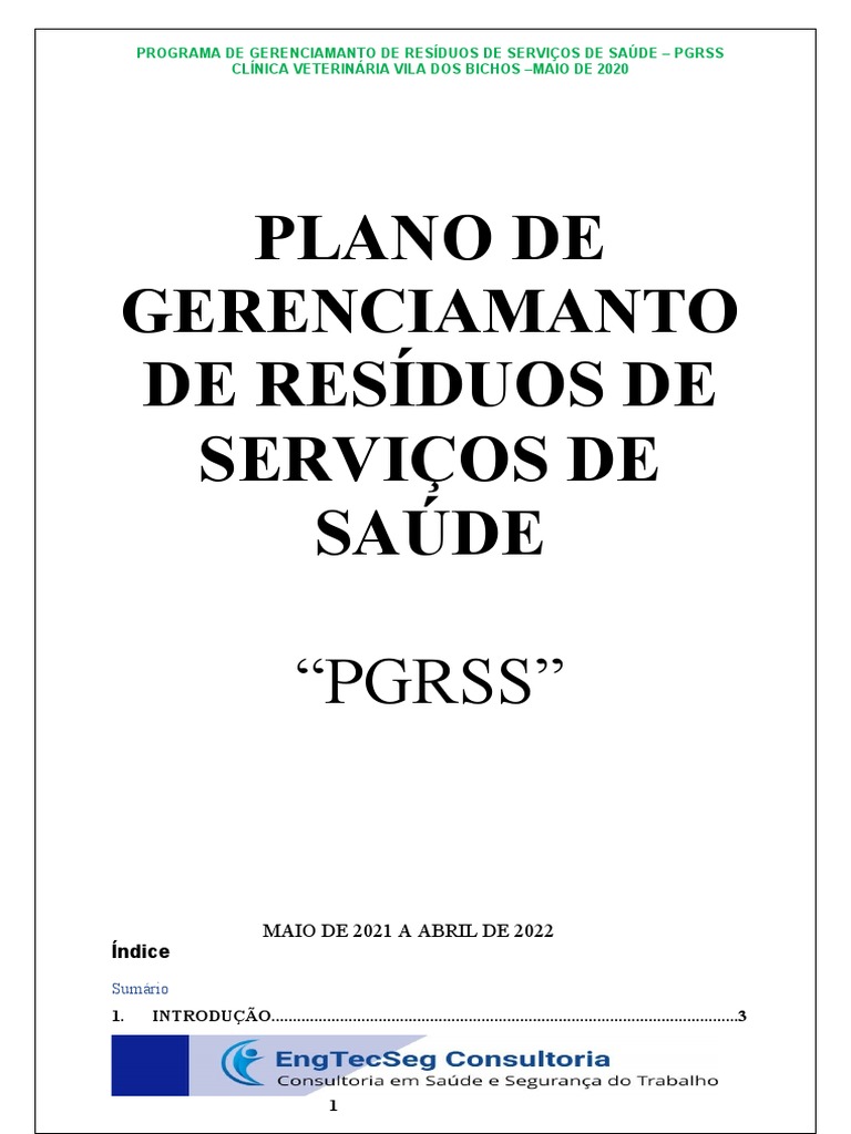 PGRSS clinica veterinária | PDF
