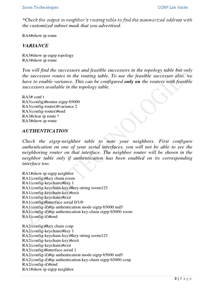Zoom CCNP All Labs 1 73 - 7 7 | PDF | Computers