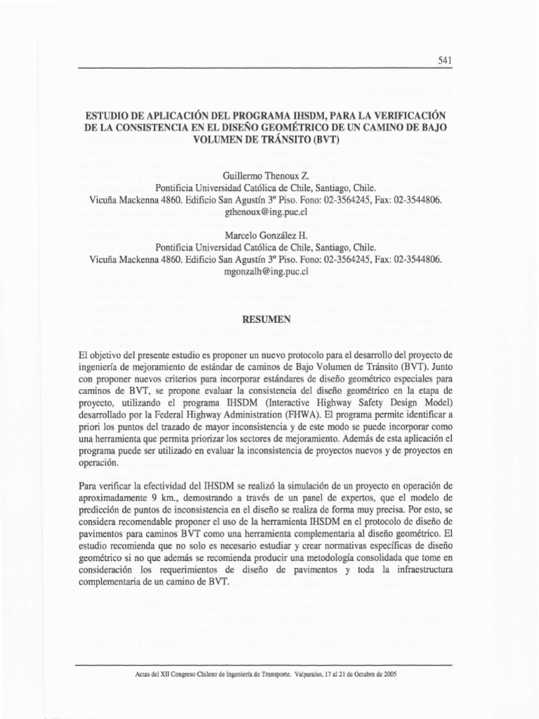 Aplicación IHSDM en Estudio | PDF | Diseño | Software