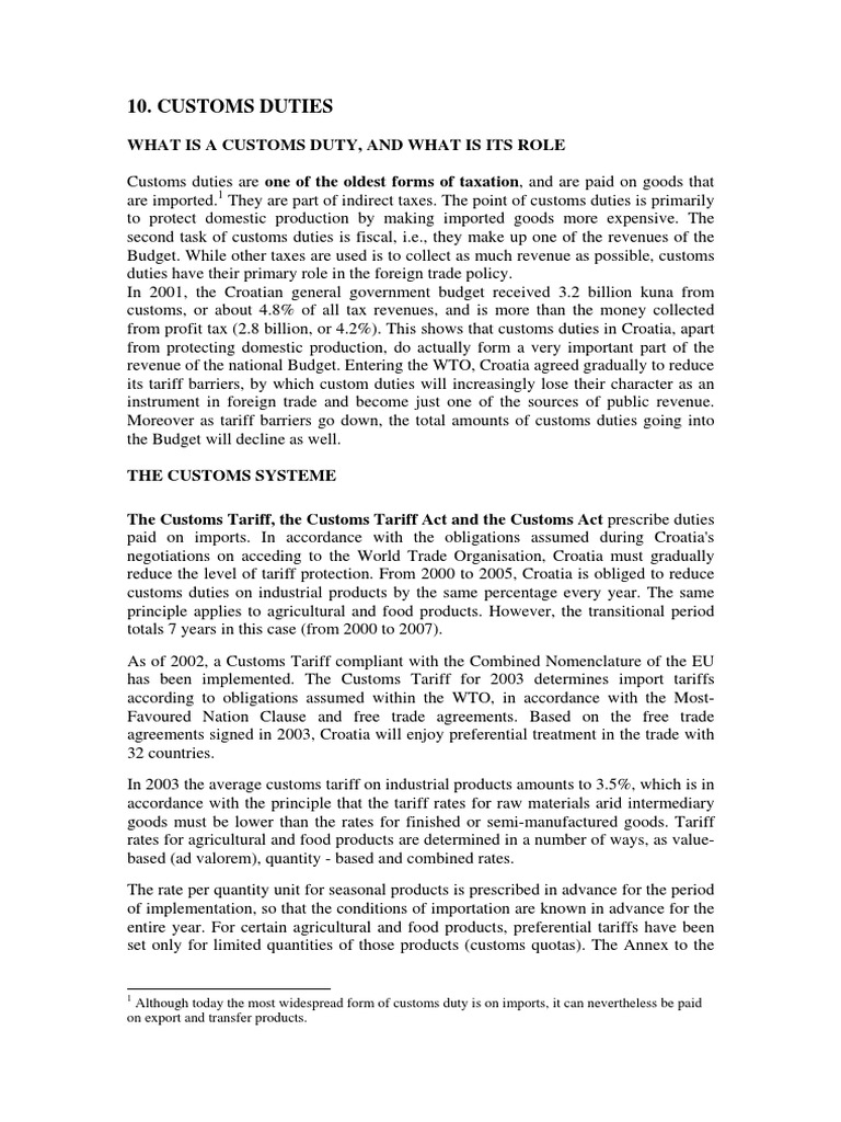 Customs Duties: What Is A Customs Duty, and What Is Its Role | Download ...