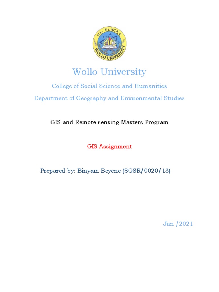 Wollo University: College of Social Science and Humanities Department ...