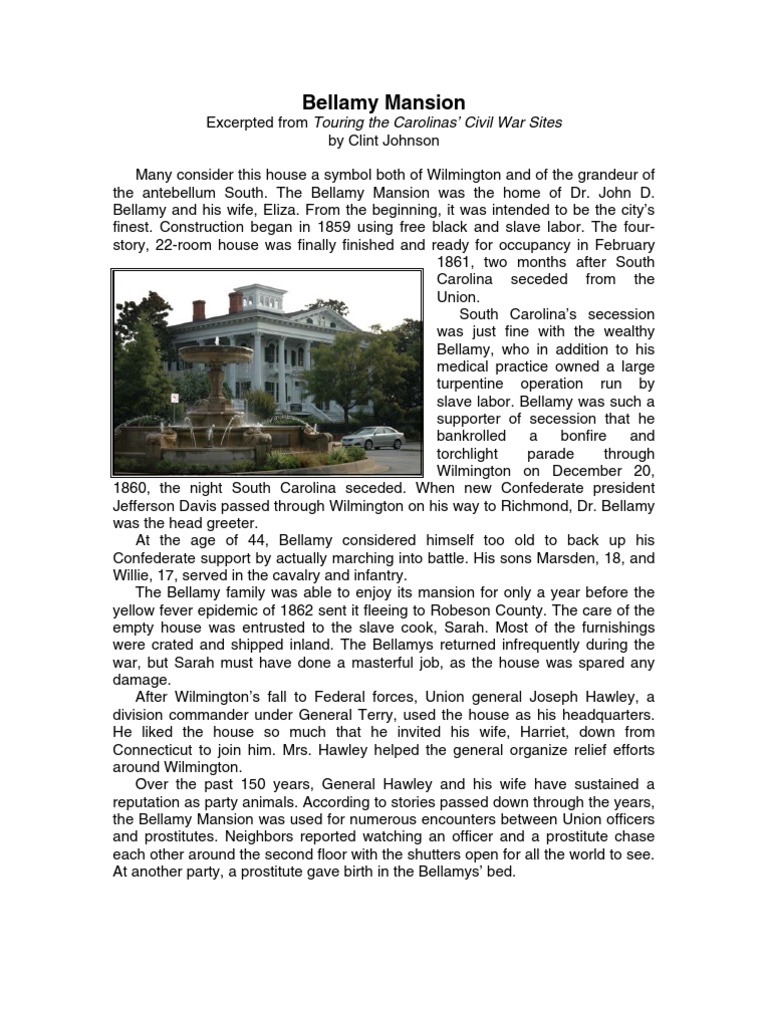 Touring Carolinas Civil War Sites Excerpt | PDF | American Civil War ...