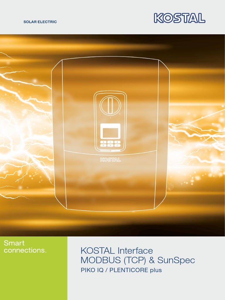 Kostal Interface Modbus (TCP) & Sunspec: Piko Iq / Plenticore Plus ...