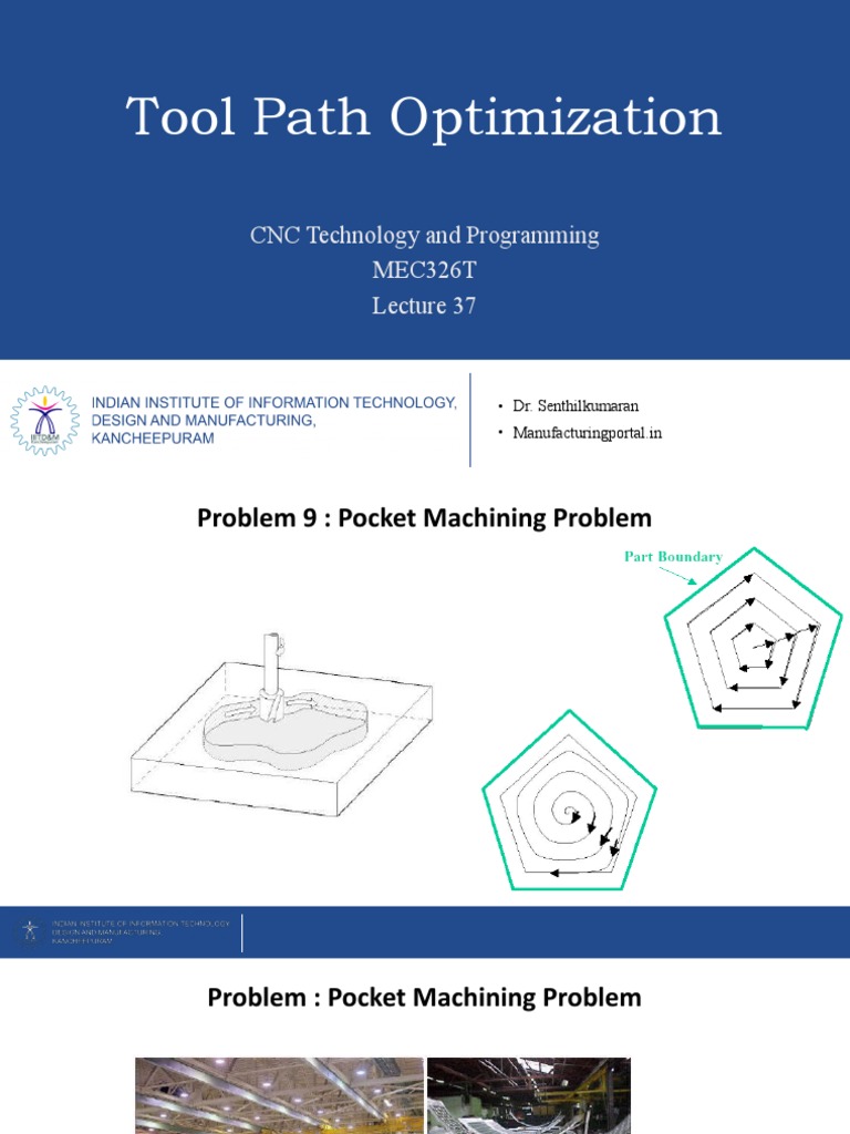 Tool Path Optimization Cnc Technology And Programming Mec326t Pdf 