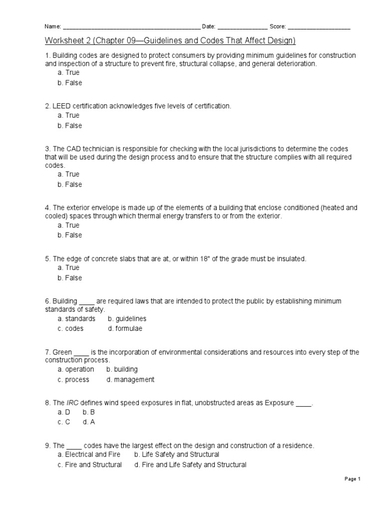 Design Codes & Guidelines Quiz | PDF | Building Engineering | Economic ...