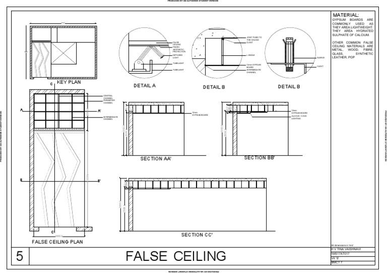 5.false Ceiling | PDF | Drywall | Architectural Design