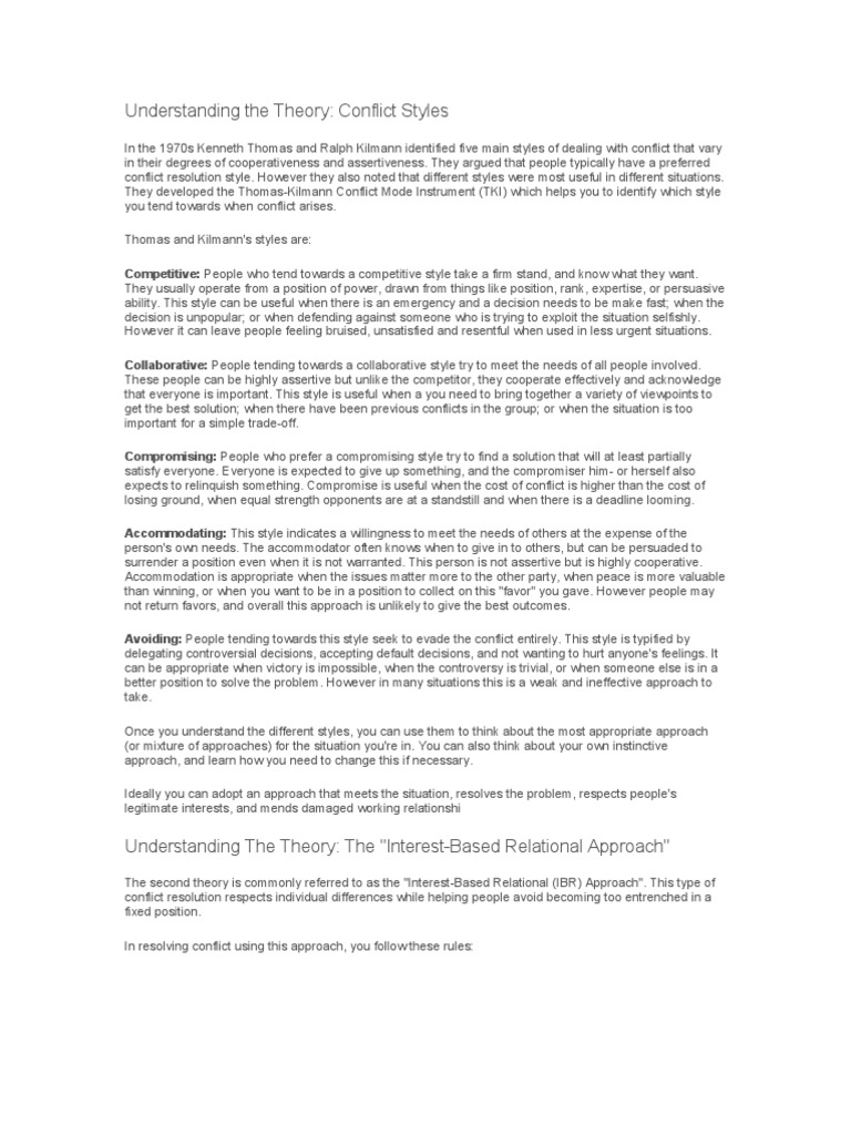 Conflict Resolution | PDF | Conflict Resolution | Negotiation