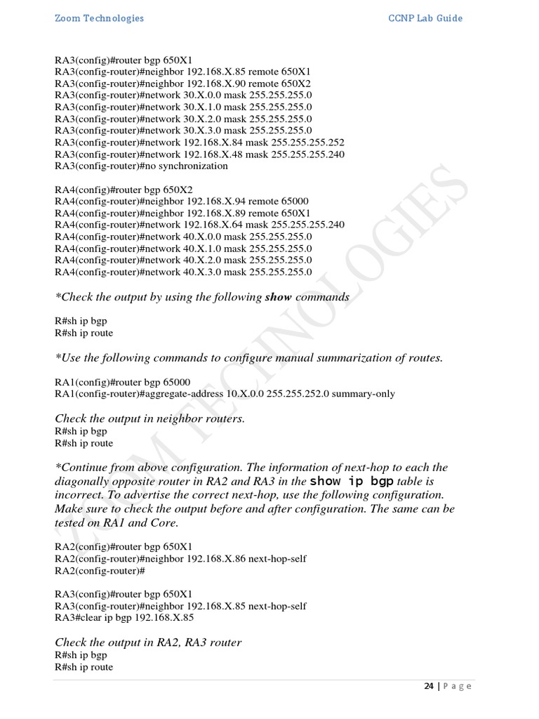 Zoom CCNP All Labs 1 73 - 28 28 | PDF | Teaching Methods & Materials | Technology & Engineering