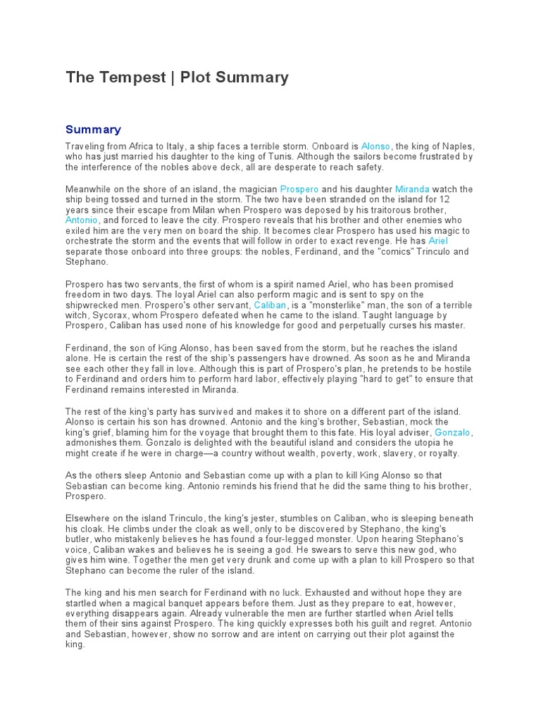 The Tempest - Study Guide | PDF | The Tempest