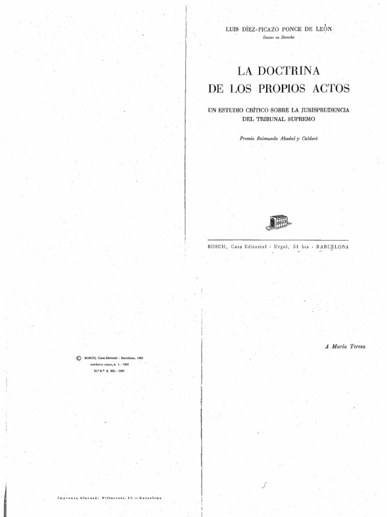 DIEZ-PICAZO - Abuso Del Derecho (Libro) | PDF