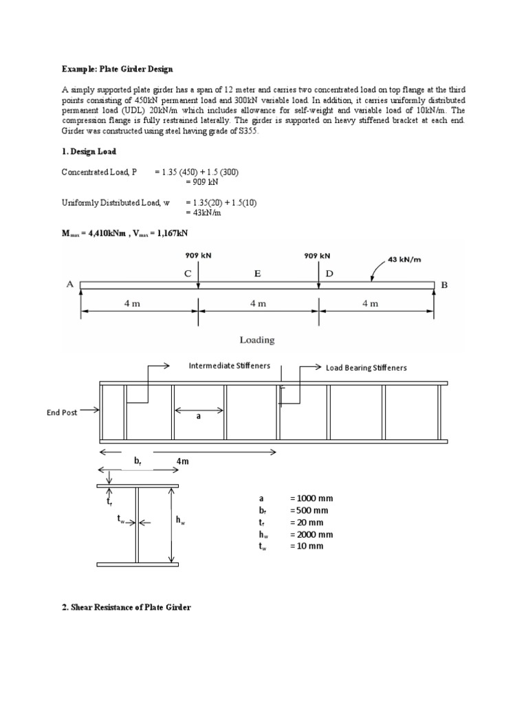 Plate Girder Design and Analysis Guide | PDF | Economic Sectors | Civil ...