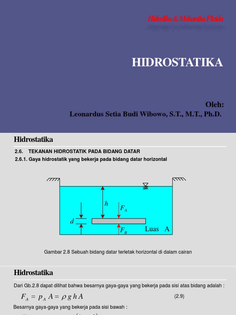 HIDROSTATIKA (Lanjutan) | PDF