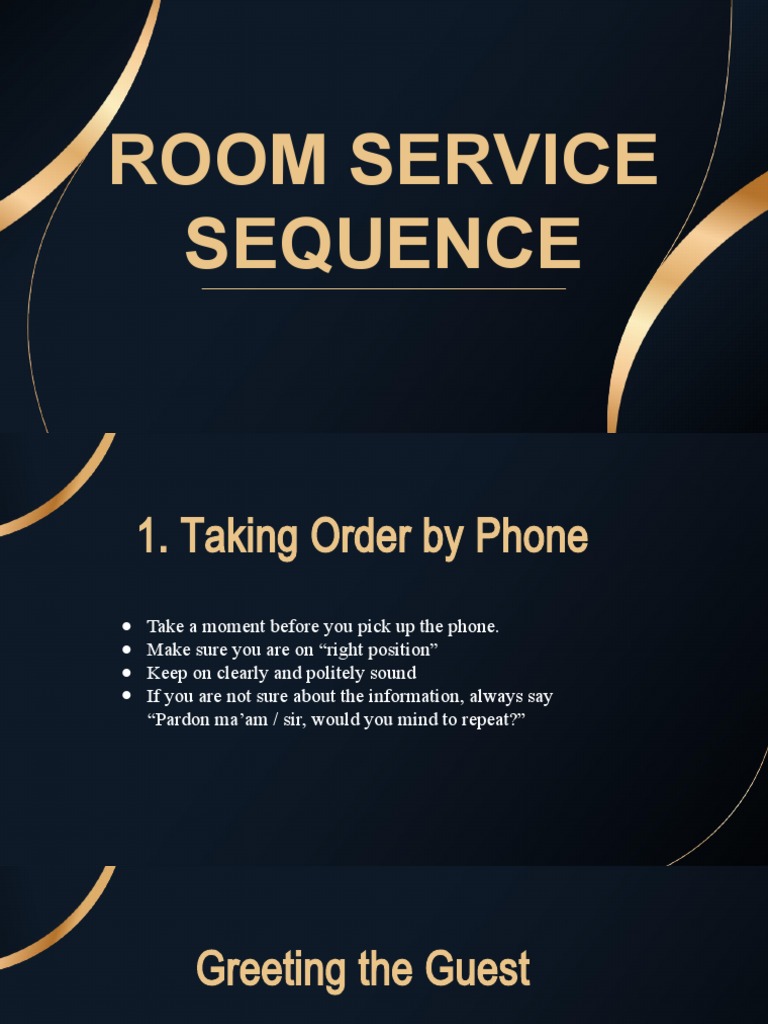 Room Service Sequence | PDF