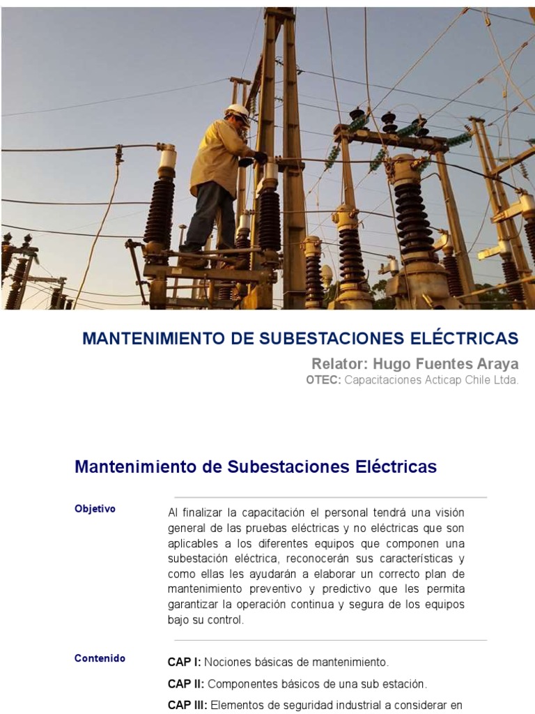 Mantenimiento de Subestaciones Electricas | PDF | Transformador | Aislador (Electricidad)