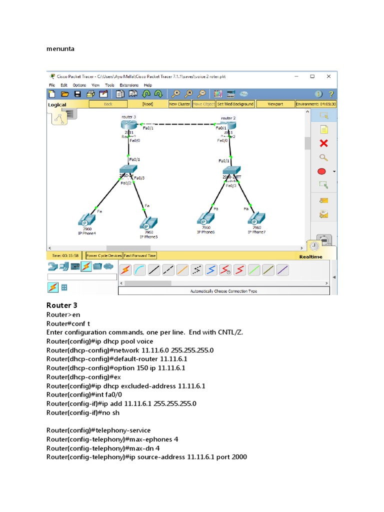 Configuring VoIP Phones and Dial Peers Between Two Routers Connected by Switches | PDF | Router ...