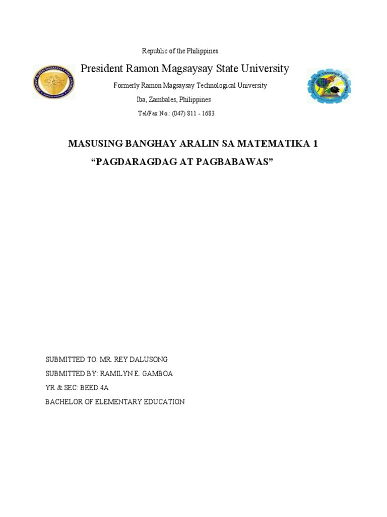 Grade 1 Math LP - Ramilyn Gamboa BEED 4A | PDF