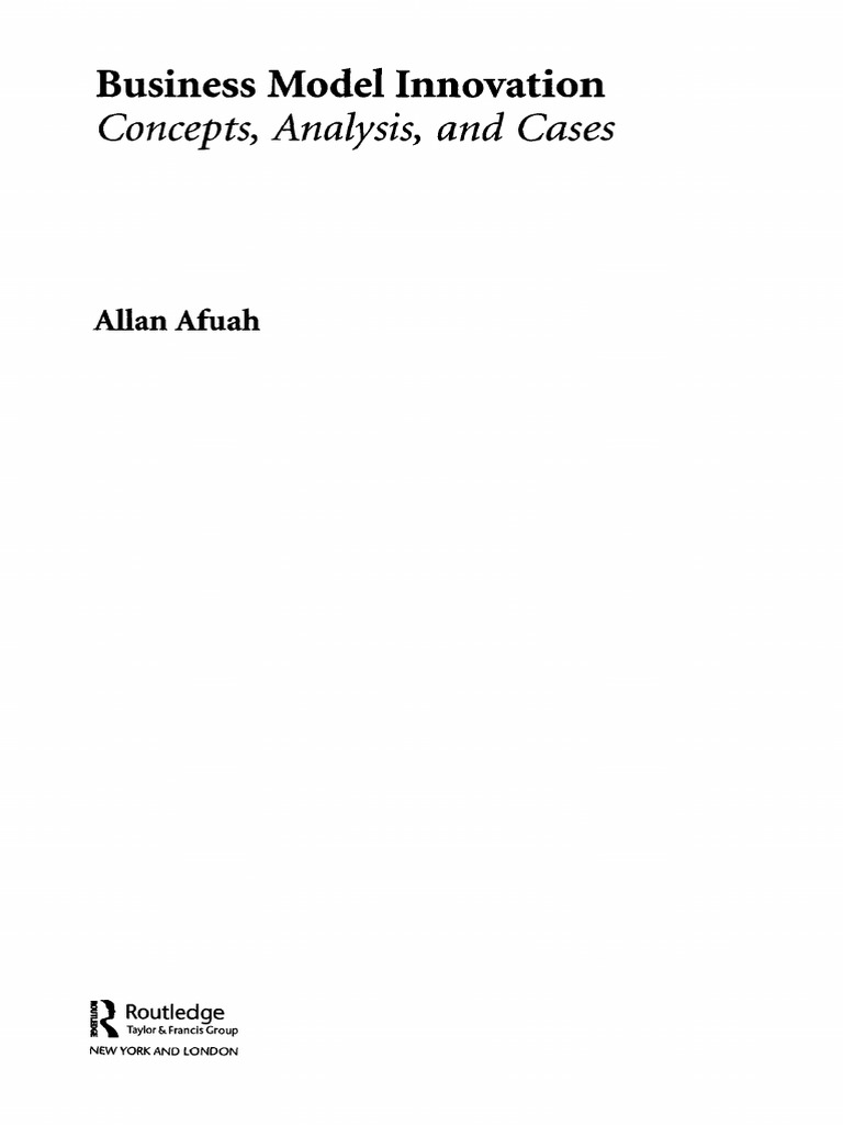 Concepts, Analysis, and Cases: Business Model Innovation | PDF ...