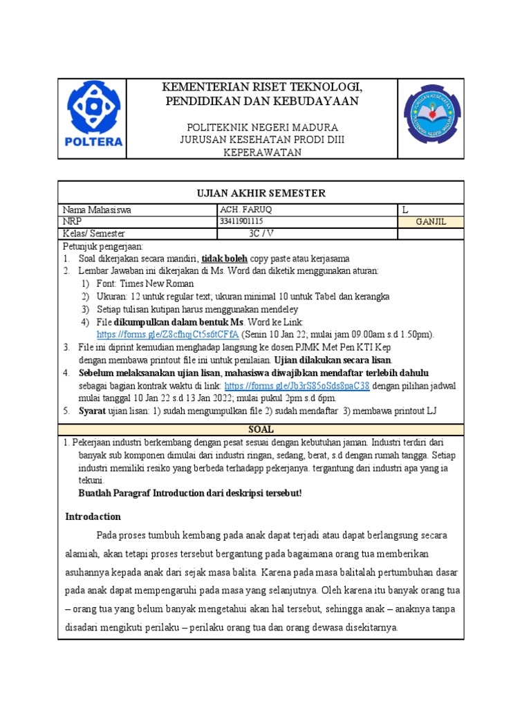 Kementerian Riset Teknologi LJK Met Pen Abdan Genap | PDF