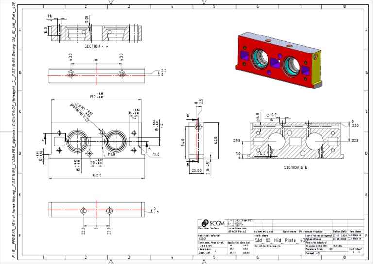 Mid Plate CAD Drawing Specifications | PDF