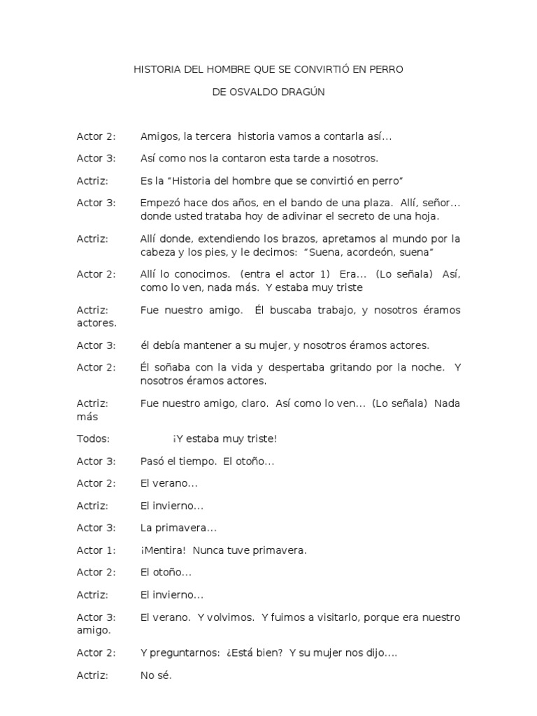 El hombre que se convirtió en perro | PDF | Ocio