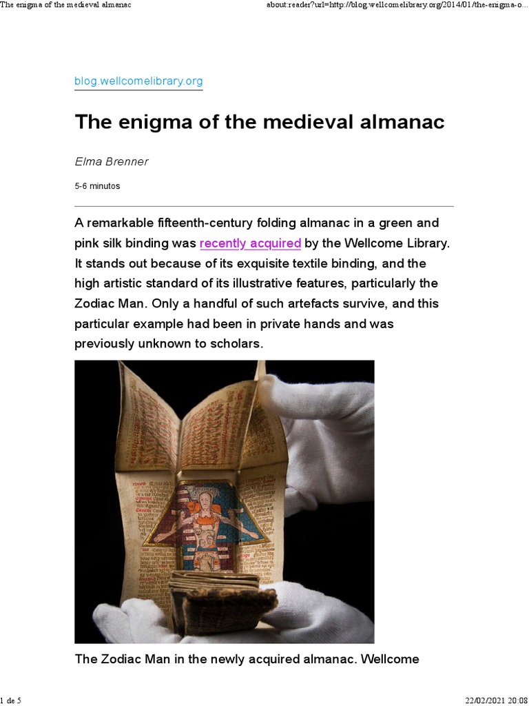The Enigma of The Medieval Almanac: Elma Brenner | PDF | Manuscript ...