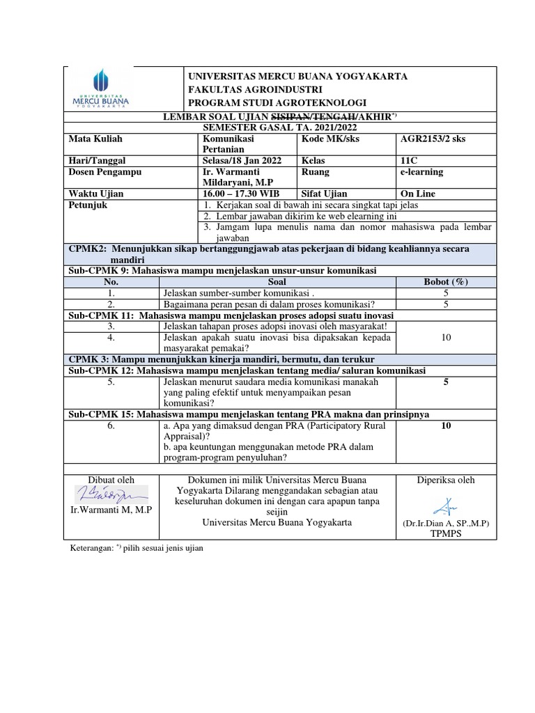 Asesment-8 - UAS Komunikasi Pertanian 11C | PDF | Sains & Matematika | Komputer