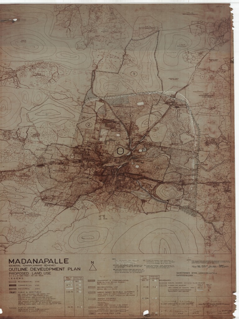 Madanapalle 2001 Landuse Map | PDF