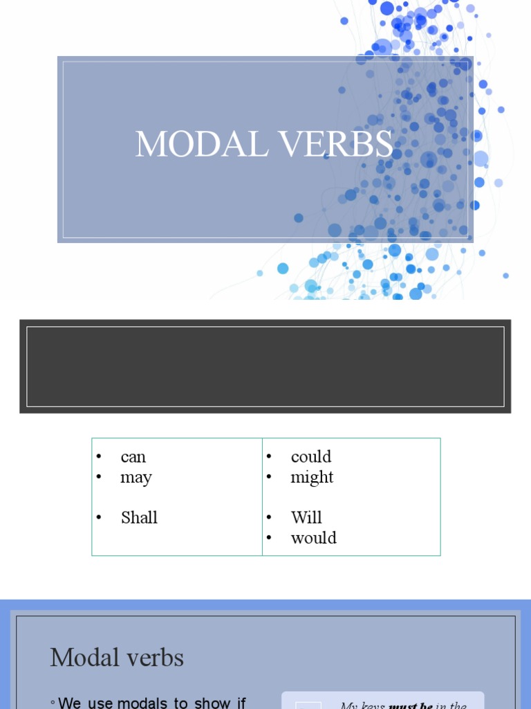 Modal Verbs | PDF | Verb | Grammar
