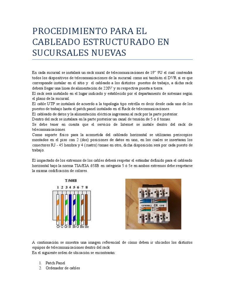 Cableado Estructurado | PDF | Informática