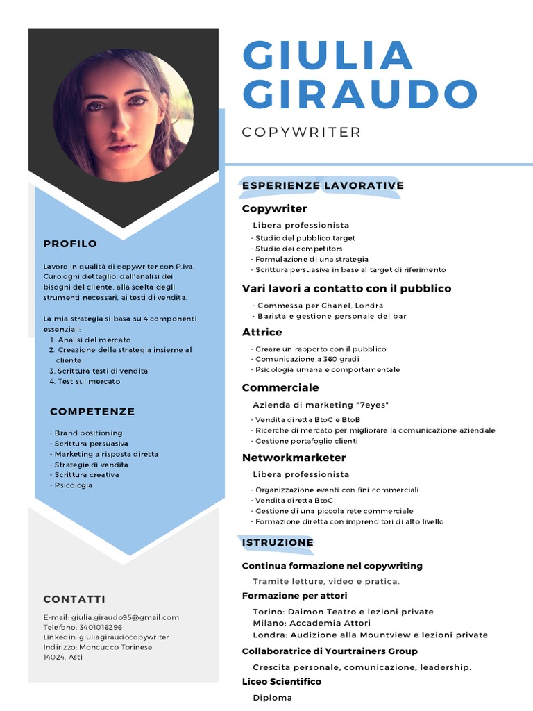 CV Giulia Giraudo Copywriter | PDF