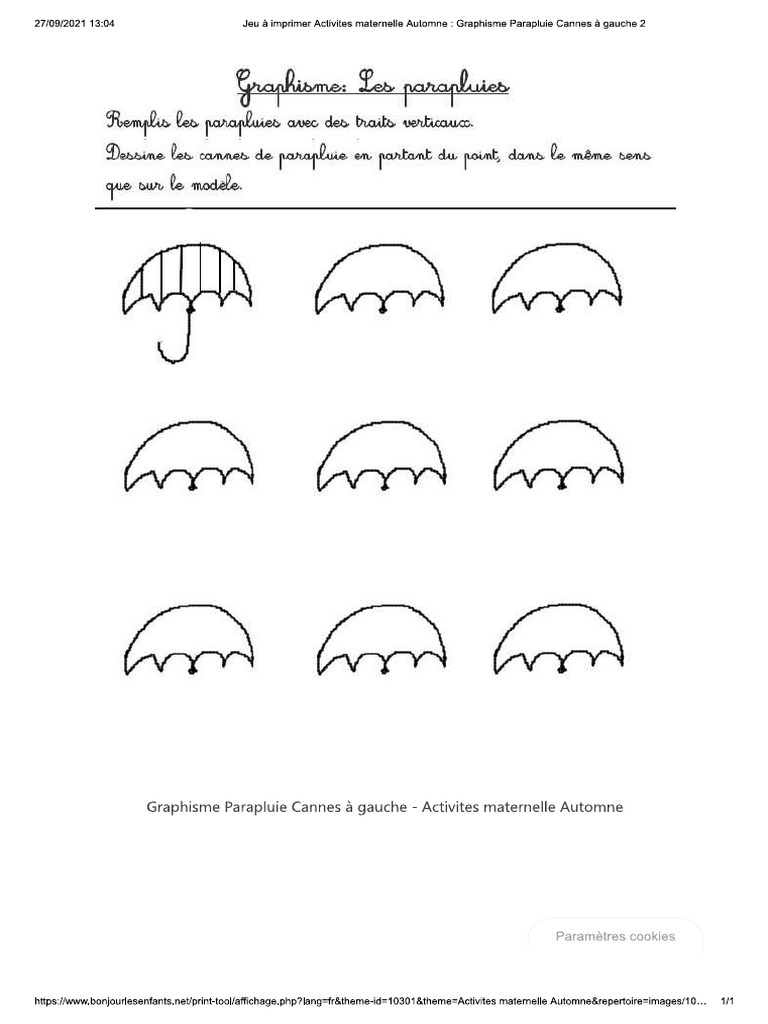 Graphisme MS Parapluies Traits Verticaux | PDF