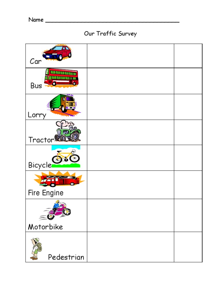 Traffic Survey Data Collection Template | PDF