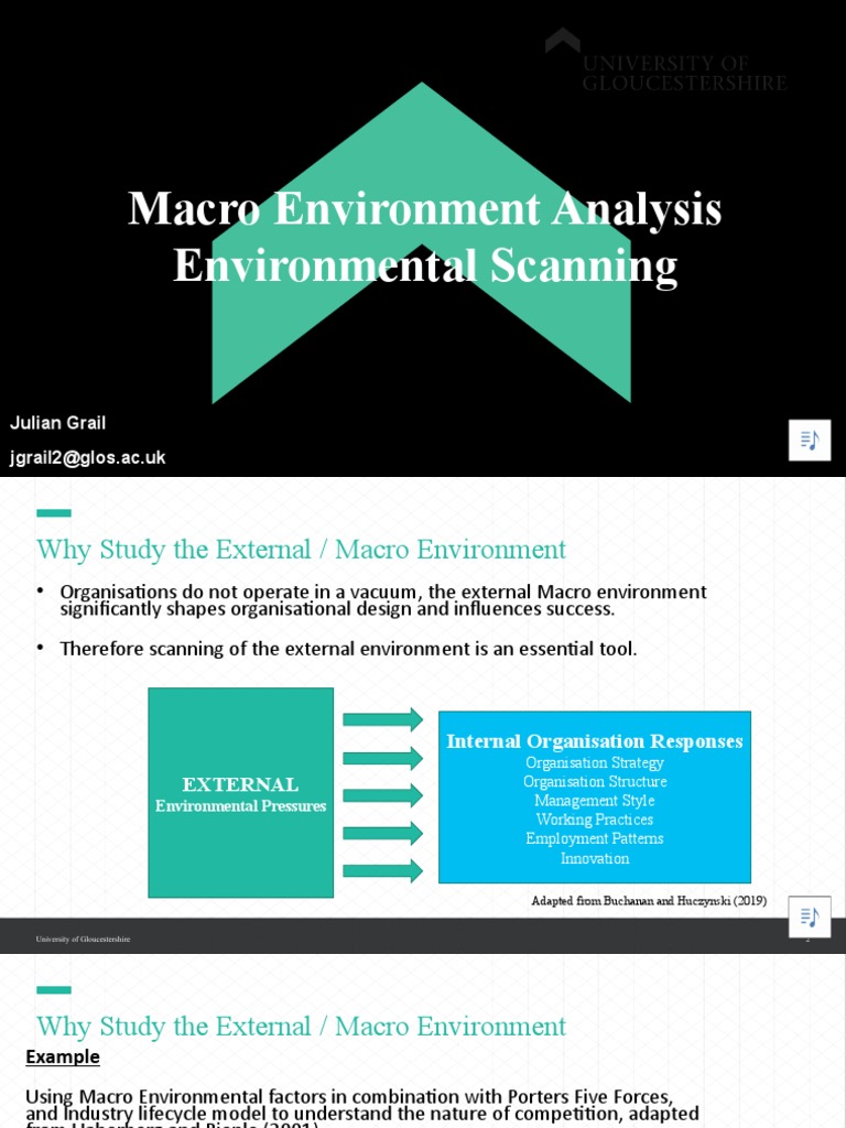Macro Environment Analysis Environmental Scanning: Julian Grail Jgrail2 ...
