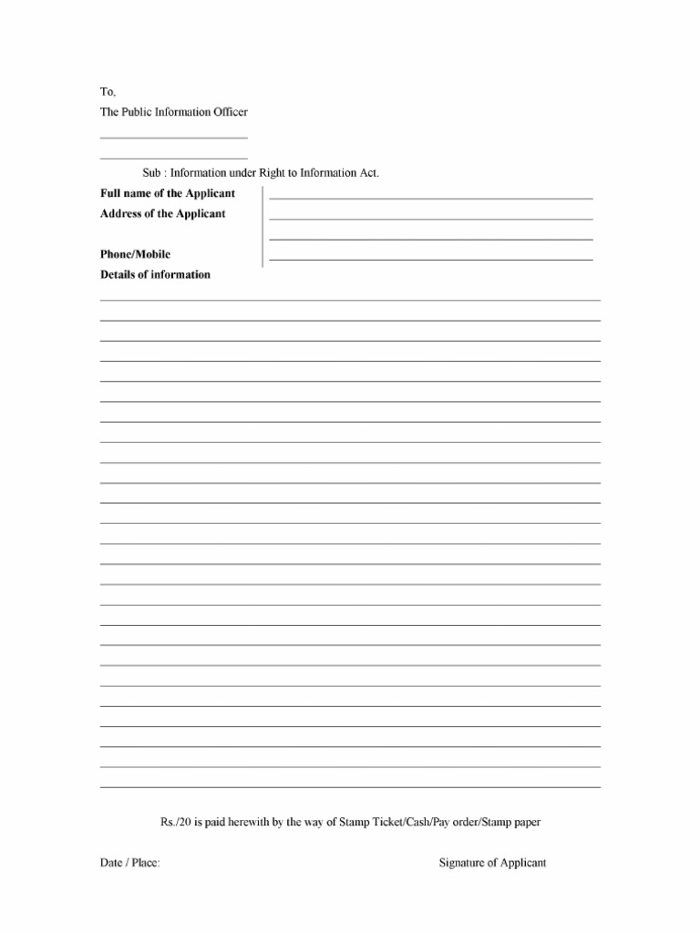 RTI Blank Form-English-gujarati | PDF | Politics Of India | National ...