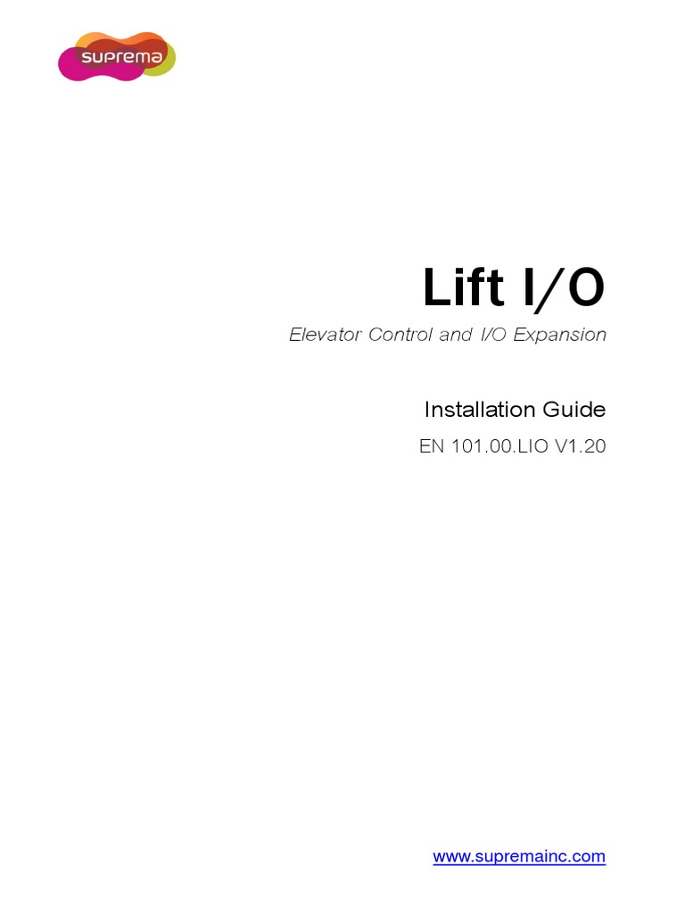 Lift I/O: Installation Guide | Download Free PDF | Elevator | Input/Output
