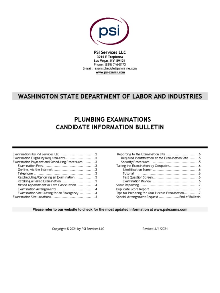 Psi Washington | PDF | Test (Assessment) | Identity Document