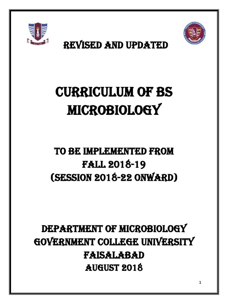 Curriculum of BS Microbiology: Revised and Updated | PDF | Cell ...