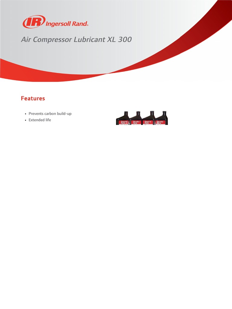 Air Compressor Lubricant XL 300: Features | PDF