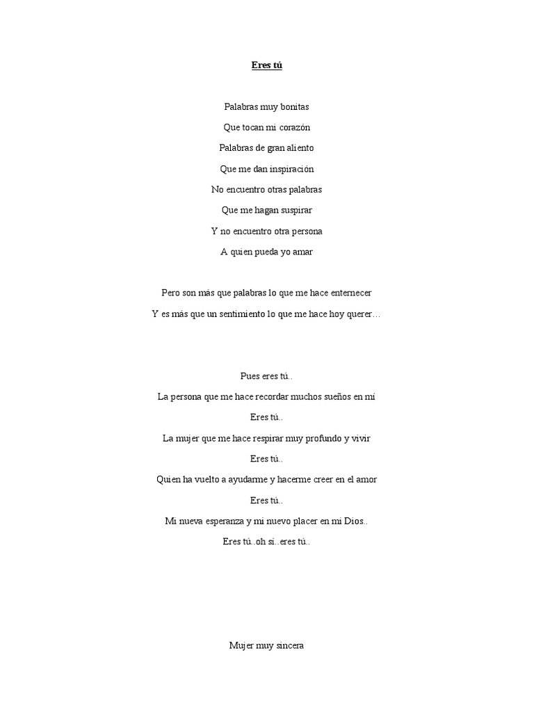 Eres Tú | PDF